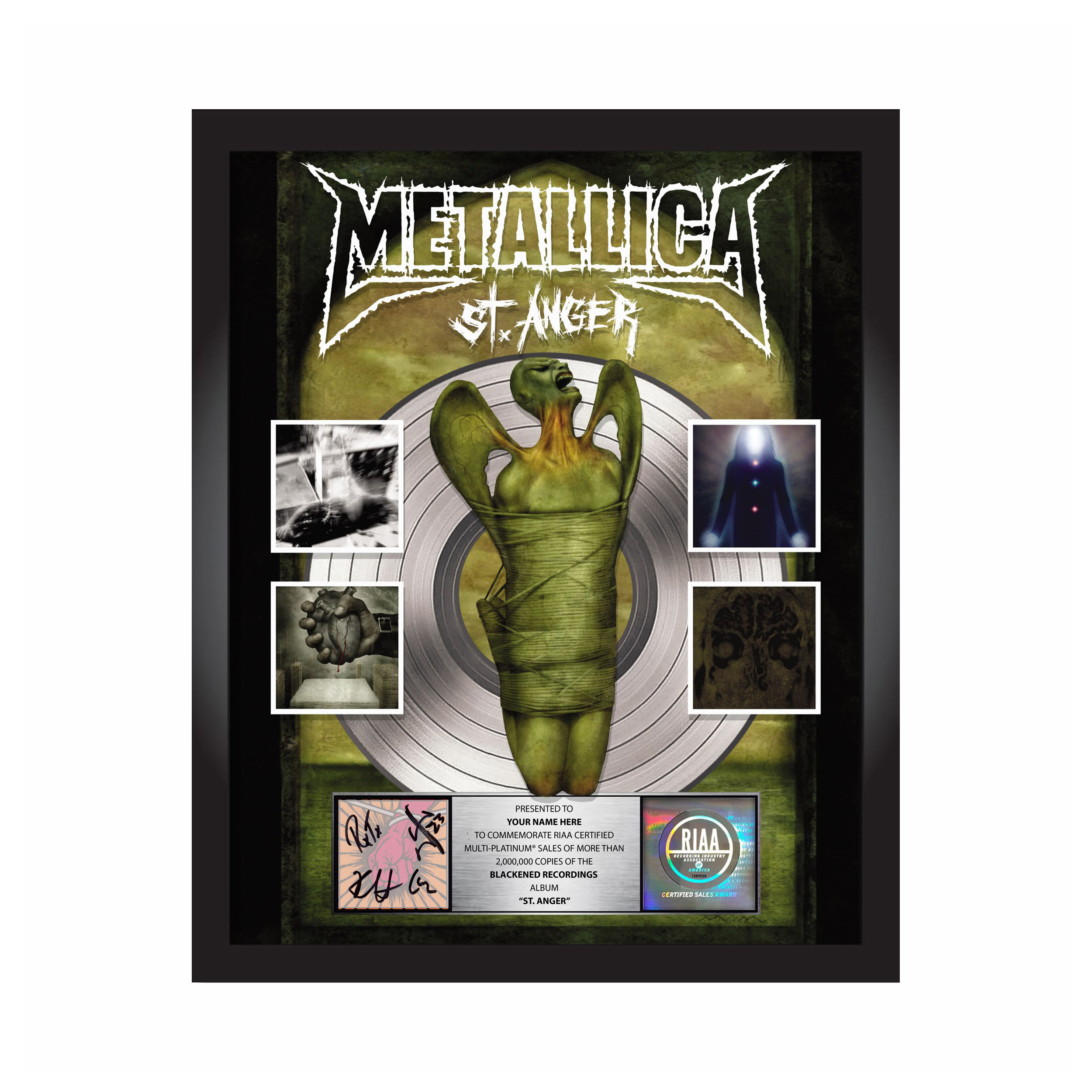 St. Anger Platinum Award Plaque - Signed | Metallica.com